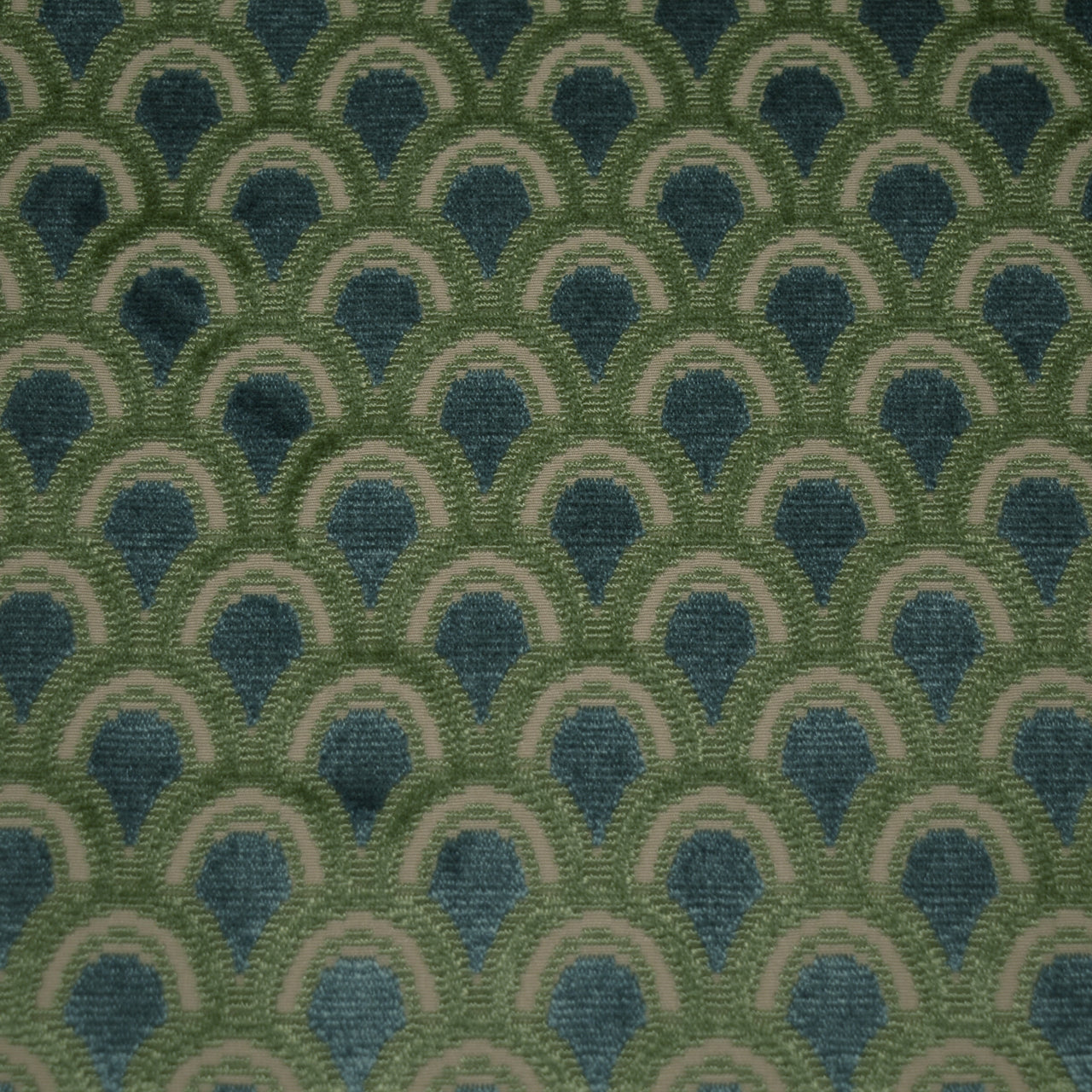 Cetara Jade Cut Velvet Fabric