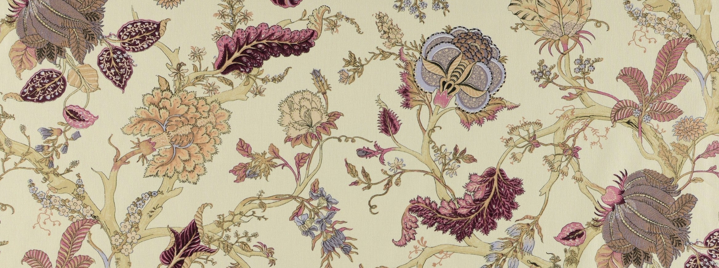 Ceylan Bachette 65 Cream/Aubergine Covington Fabric