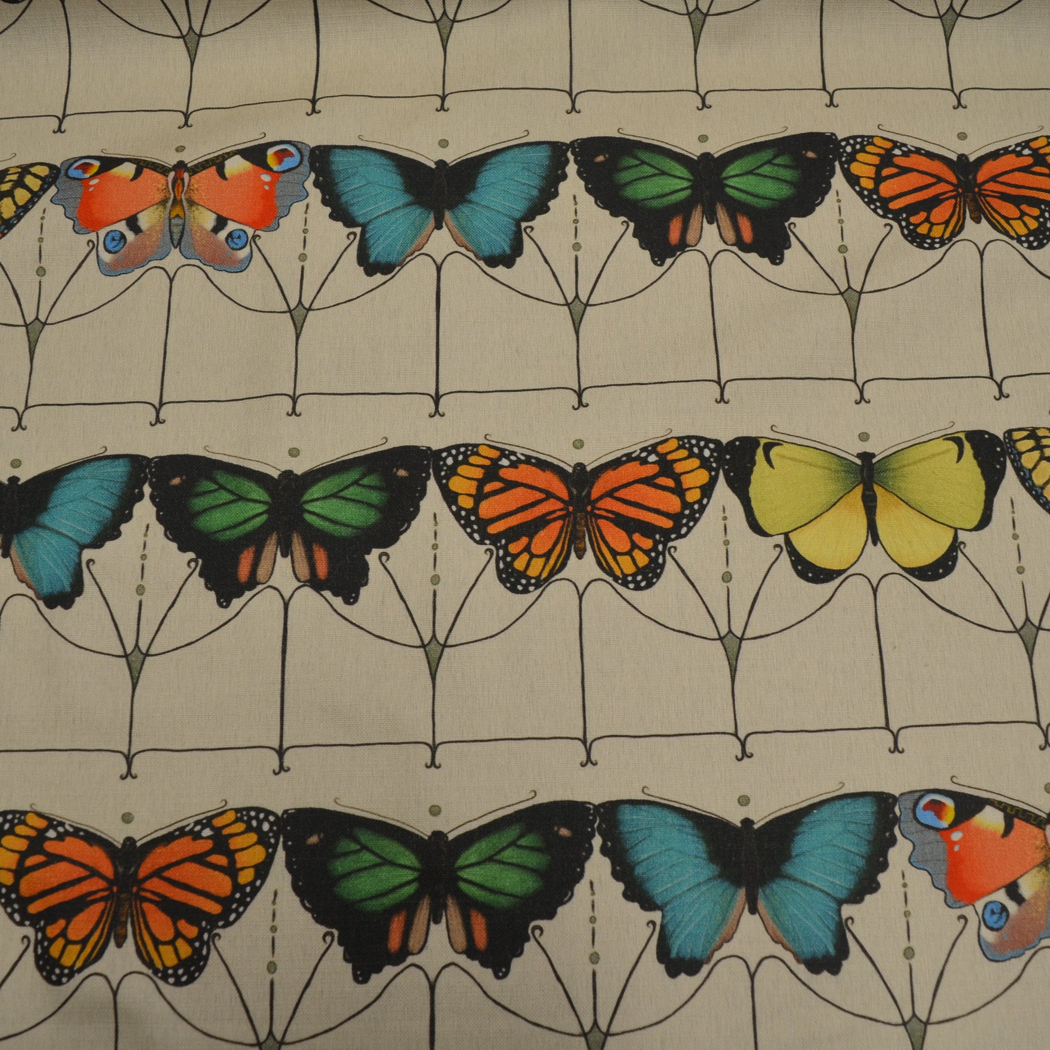 Papillon Carnival Fabric | Vibrant Butterfly Cotton Print