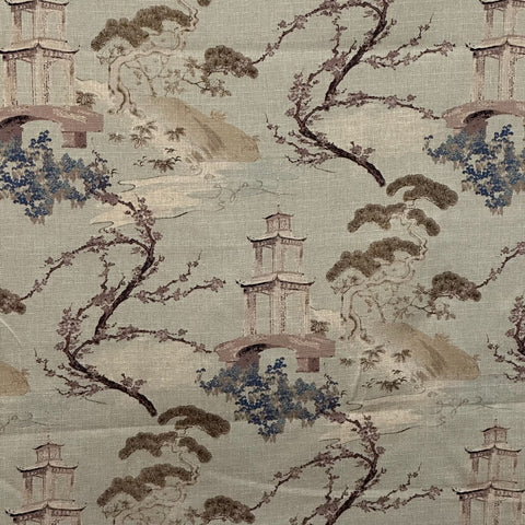 Asian Chinoiserie Fabric | Decorative Toile Textiles