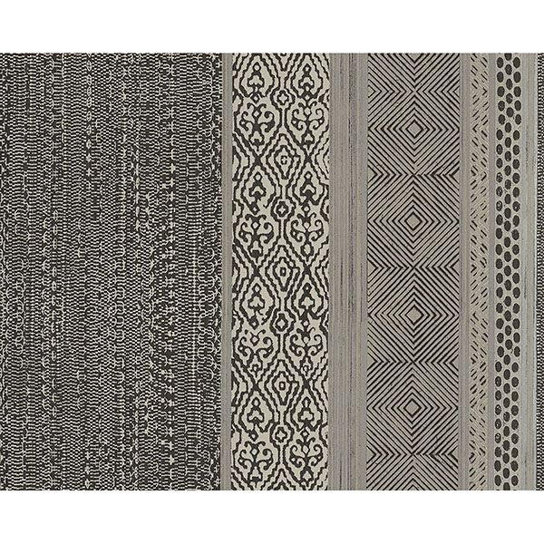 376023 Setif Taupe Stripe Wallpaper | Brewster Home Fashions