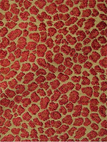 Spots Ruby Golding Fabric Red Leopard Fabric