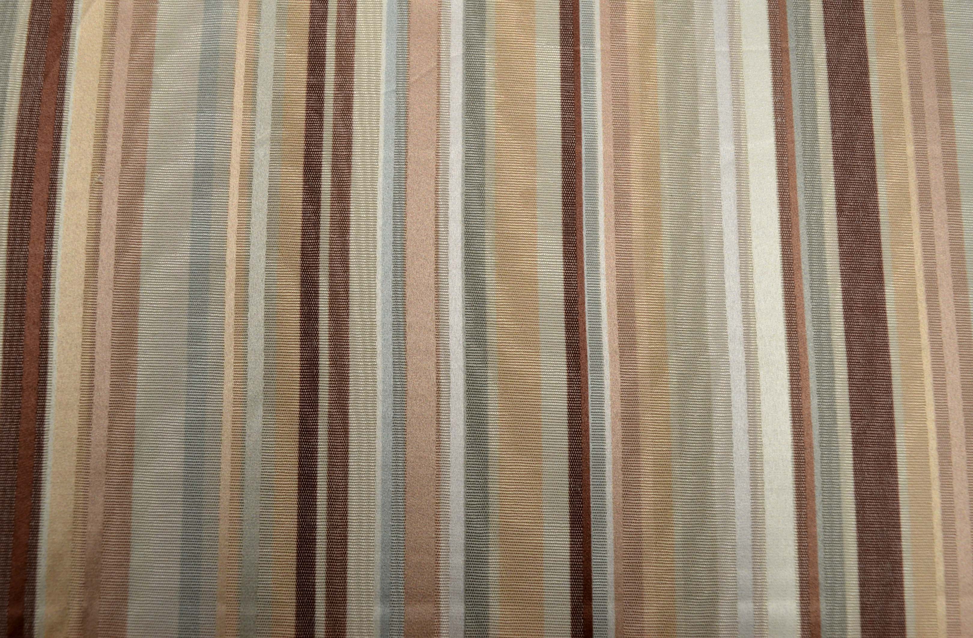 Paris Brown Eyes Blue Brown Polyester Stripe Edgar Fabric