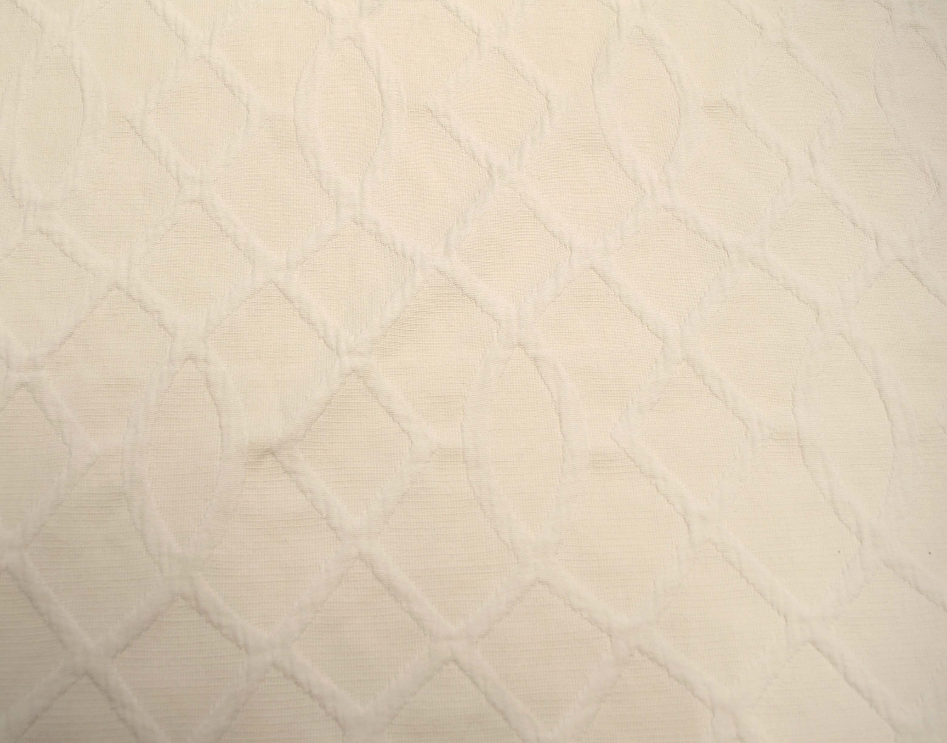 Nemo Porcelain White Matelasse Scroll Edgar Fabric