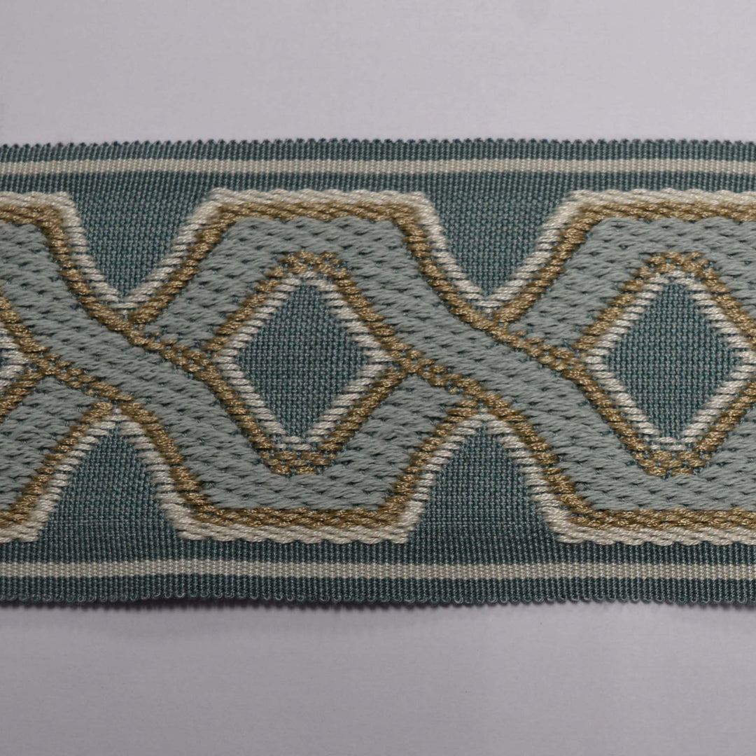 ZN209A 387 Aqua Blue 3 Inch Decorative Border Tape Classical Elements Trim