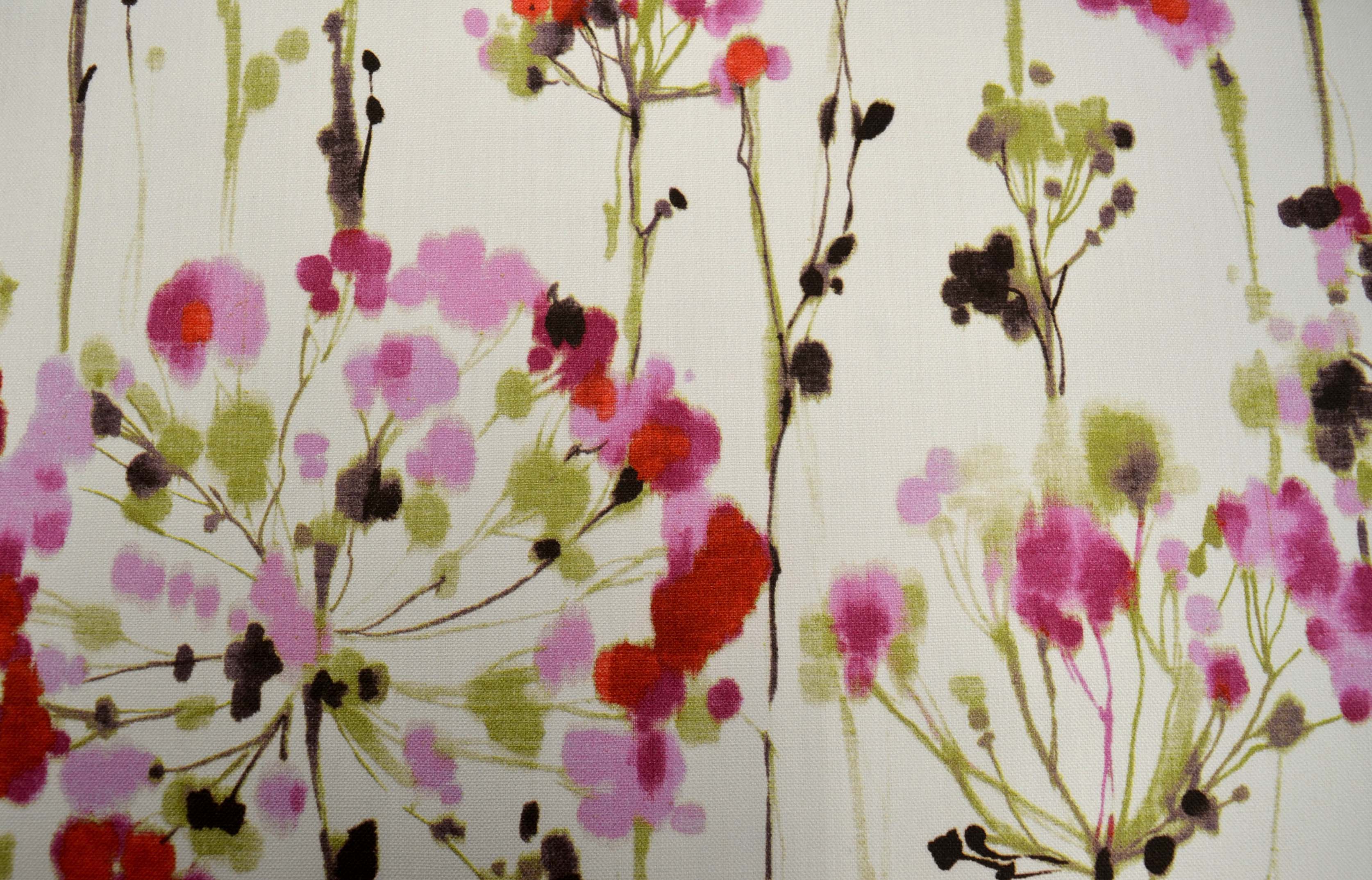Dandelion Pink Bright Multicolored Pink Red Purple Green Watercolor ...