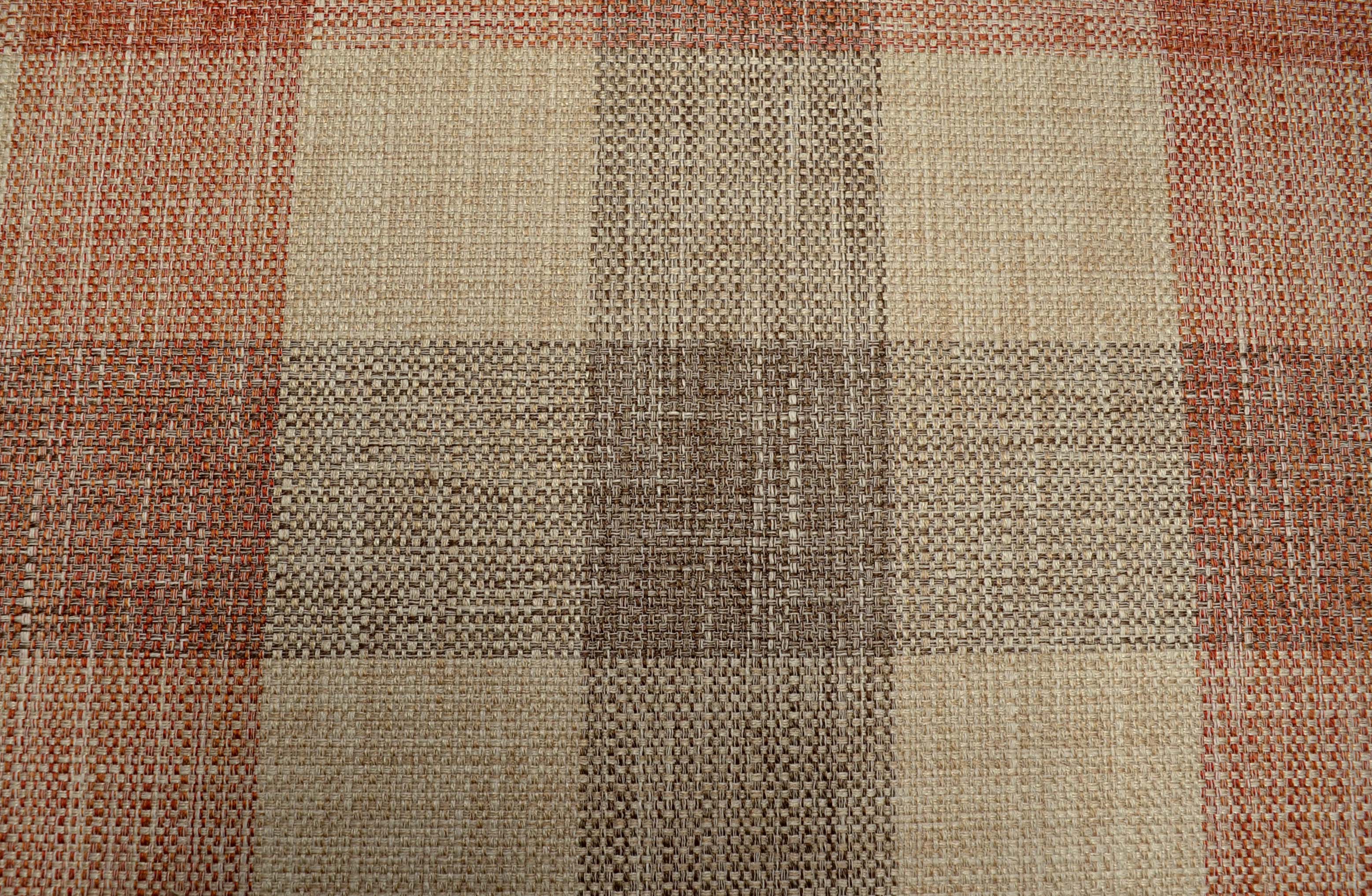 Plateau Canyon Brick Taupe Beige Buffalo Check Upholstery Richloom Fabric