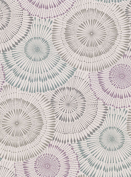 2909-AW87738 Howe Multicolor Medallions Wallpaper | The Fabric Co