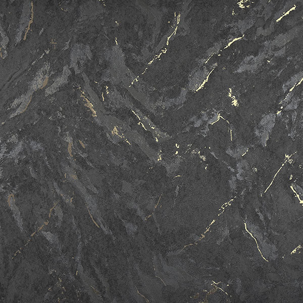 2927-00105 Titania Black Marble Texture Wallpaper | The Fabric Co