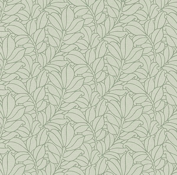 2971-86320 Coraline Green Leaf Wallpaper | The Fabric Co