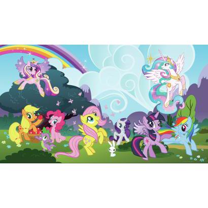 JL1334M My Little Pony Ponyville Pre-Pasted Mural | The Fabric Co