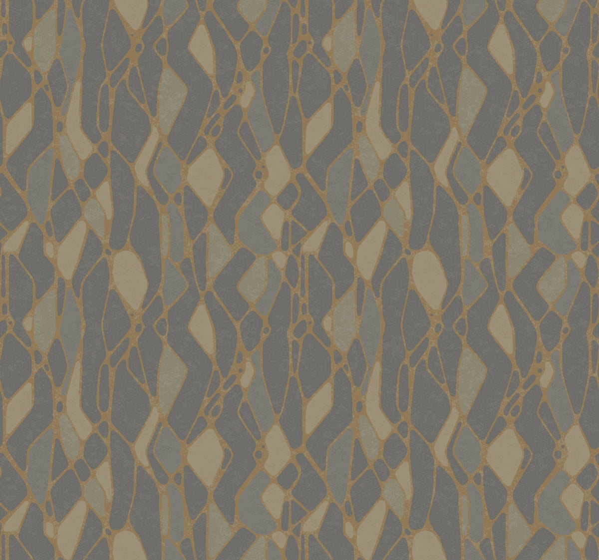 NA0511 Dark Grey Stained Glass Wallpaper | The Fabric Co