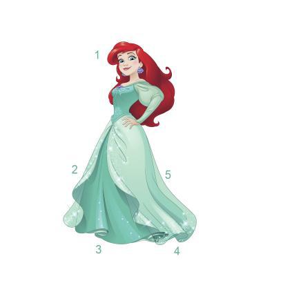 RMK3207GM Sparkling Disney Ariel Giant Wall Decal w/Glitter Mural | The ...