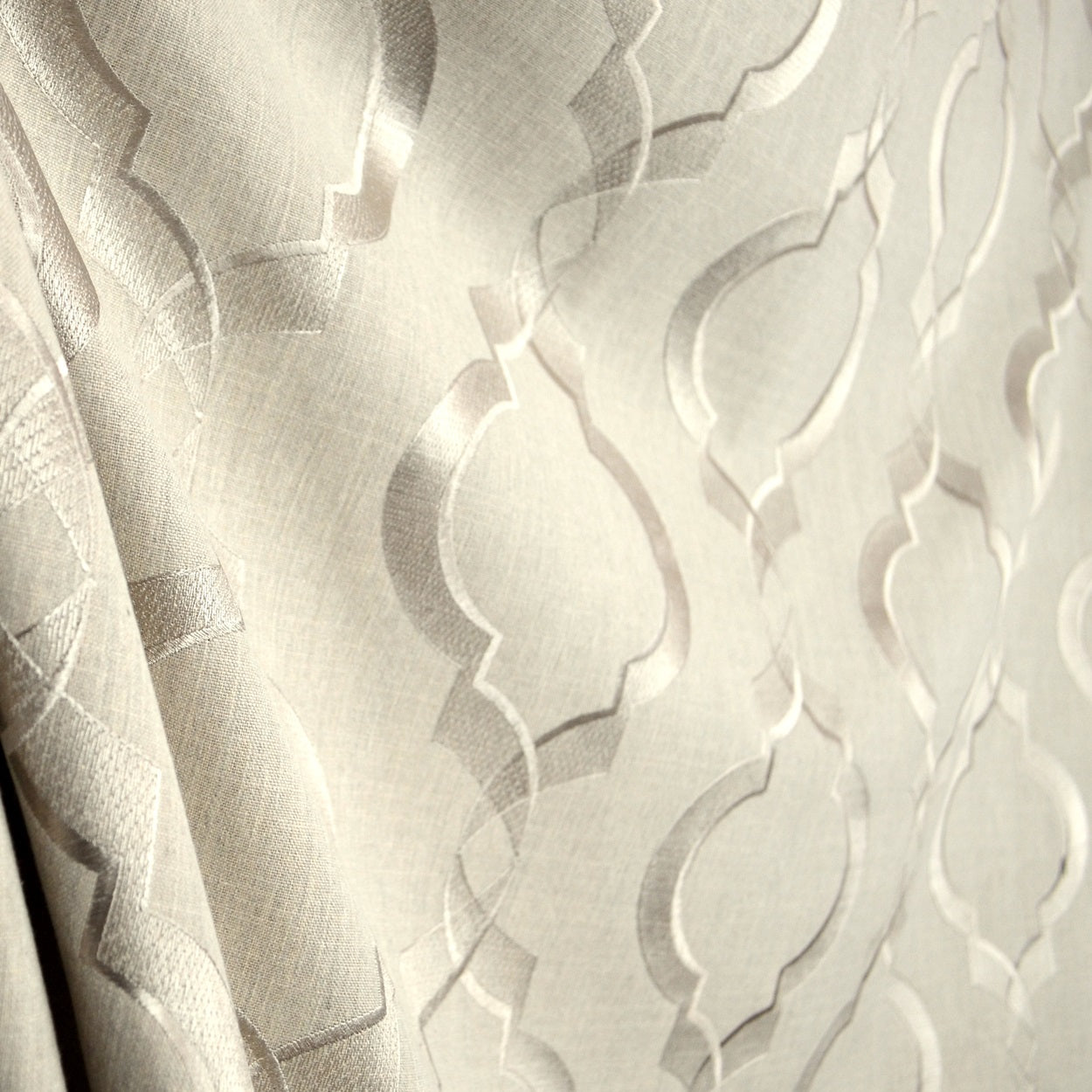 Sweep Linen Embroidered Swavelle Trellis Silky Smooth Fabric