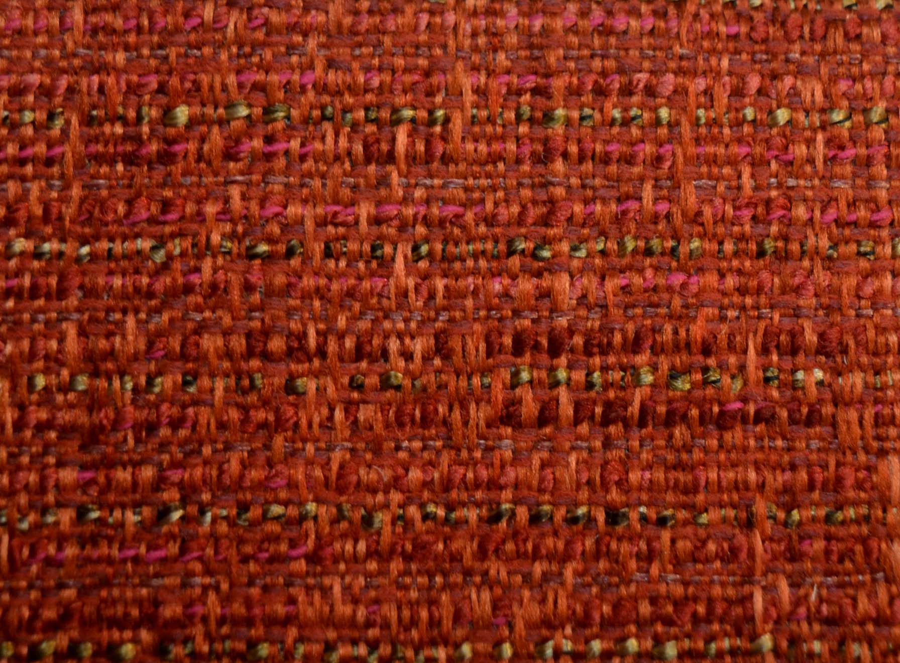 Red Tweed Solid Texture Upholstery Tranquil Tomato Crypton Fabric