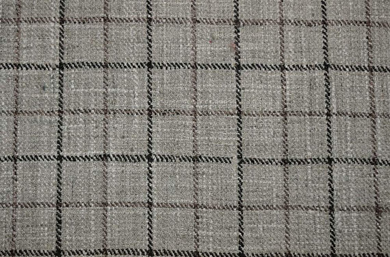 Taupe Grey Raw Silk Look Window Pane Plaid Noble Pearl Grey P Kaufmann ...