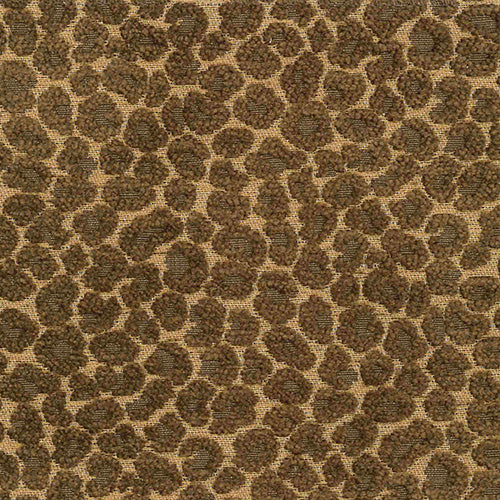 Hutton Nutmeg Light Brown Textured Chenille Leopard Upholstery Regal Fabric