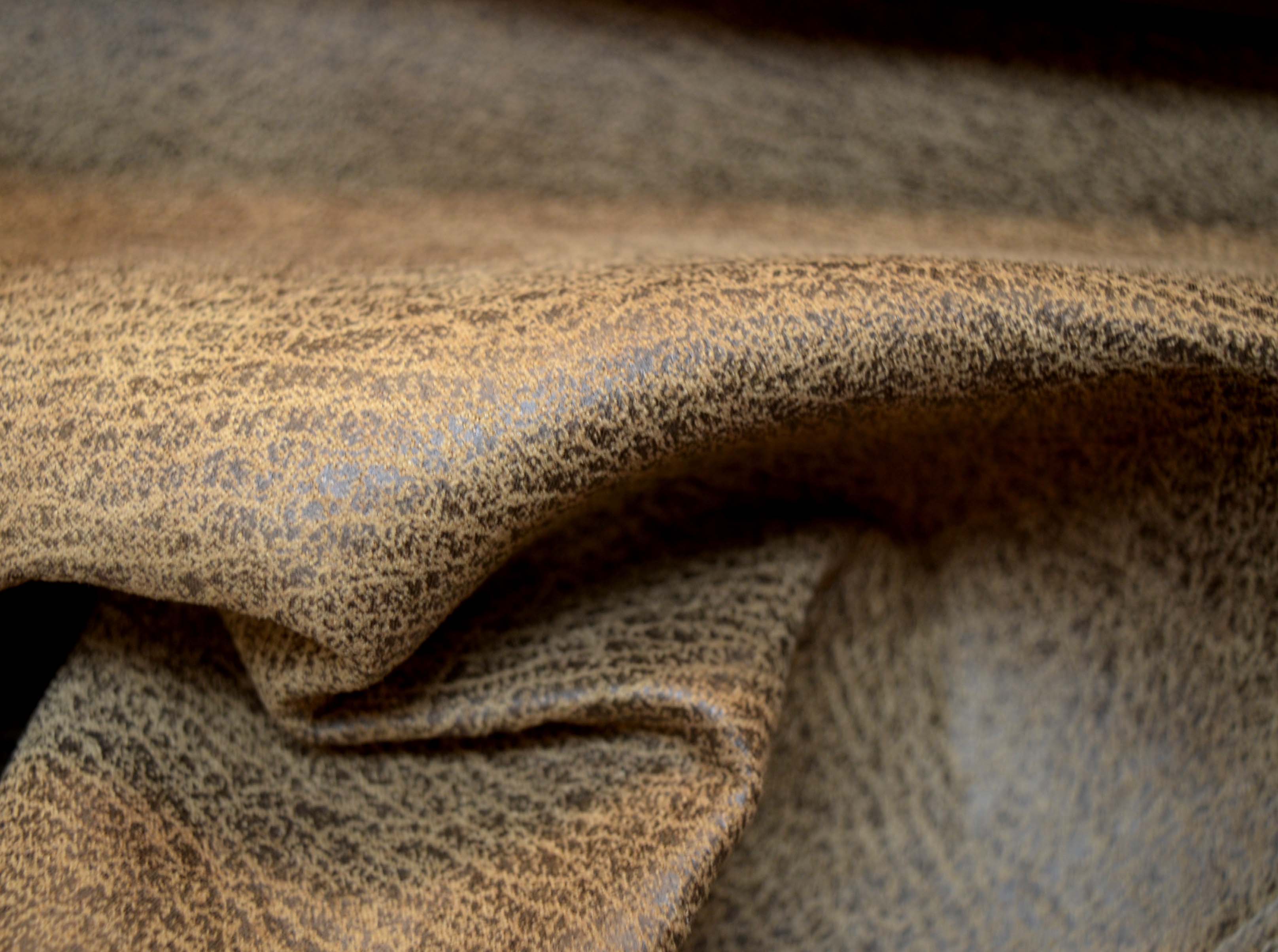 Golden Brown Polyester Faux Leather Vagabond Brandy Culp Fabric